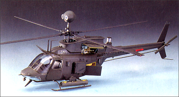 ACADEMY 12131 1/35 美國.陸軍 貝爾公司OH-58D'基歐瓦戰士'戰搜直升機.50周年限定版/BLACK DEATH塗裝式樣 ...