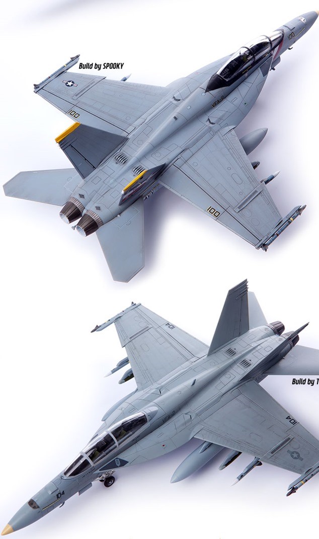 ACADEMY 12567 1/72 美國.海軍 F/A-18F'超級大黃蜂'戰鬥教練機/第VFA-2中隊式樣_1/48_噴射機_航空器_魔力 ...