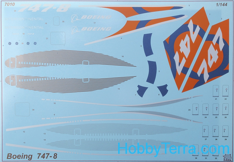 ZVEZDA 7010 1/144 美國.波音公司 BO-747-8客機_1/144_民用機_航空器_魔力屋模型fantasy house 購物車